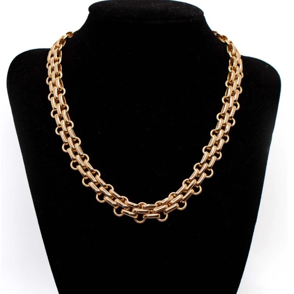 Dior | Jewelry | Christian Dior Elegant Gold Chain Choker Necklace ...